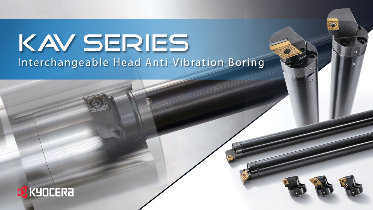 Anti-Vibration, Interchangeable Head, Deep Boring Bars - KAV Series